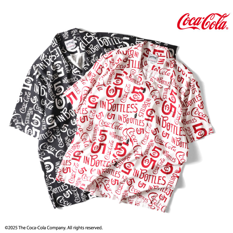 【楽天市場】HOUSTON / ヒューストン 41227 COCA-COLA ALOHA SHIRT(IN BOTTOLES 5CENT ...