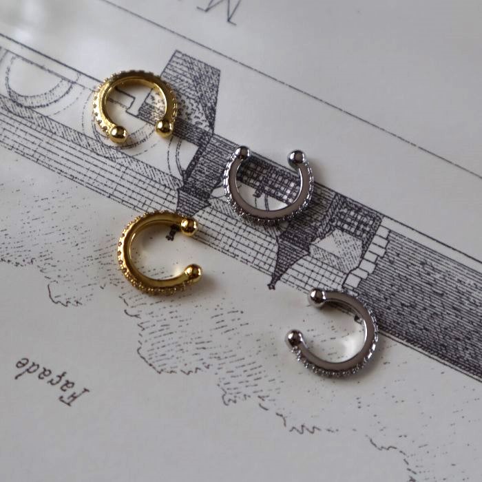 【楽天市場】イヤーカフ イヤークリップ シルバー925 14K GP キュービックジルコニア シンプル キラキラ ノンホールピアス 金属アレルギー対応 uniuni EC-3：uniuni ...