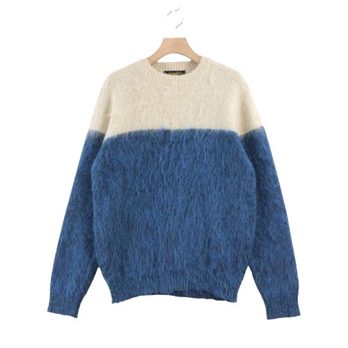【楽天市場】SOFTMACHINE ソフトマシーン ブリード モヘア セーター ニット M ブルー ホワイト 【中古】：unstitch 楽天市場店