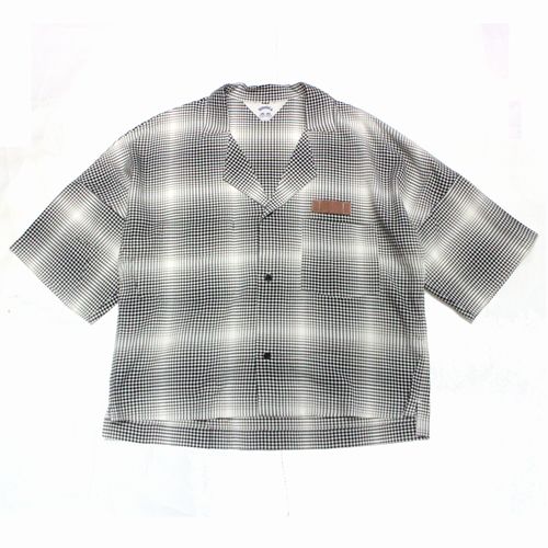 【楽天市場】SUNSEA サンシー 20SS GINGHAM SHADOW FRIED SHRIMP SHIRT 3 ブラック ナチュラル ...