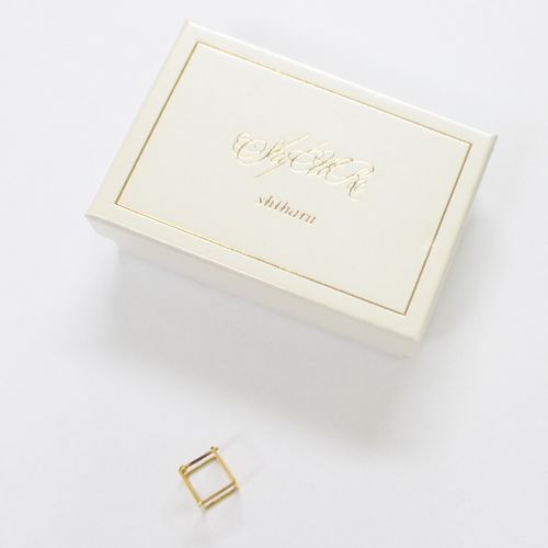【楽天市場】shihara シハラ SQUARE PIERCE 10 スクエア ピアス 片耳用 ゴールド 【中古】：unstitch 楽天市場店
