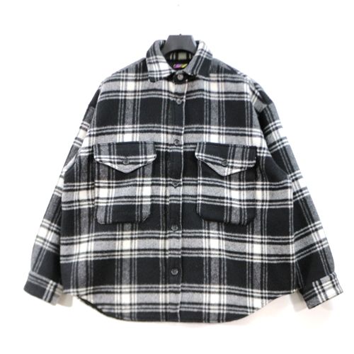 【楽天市場】is-ness イズネス 19AW FIRST LAMB REVER CHECK SHIRT 46 ブラック ホワイト 【中古 ...