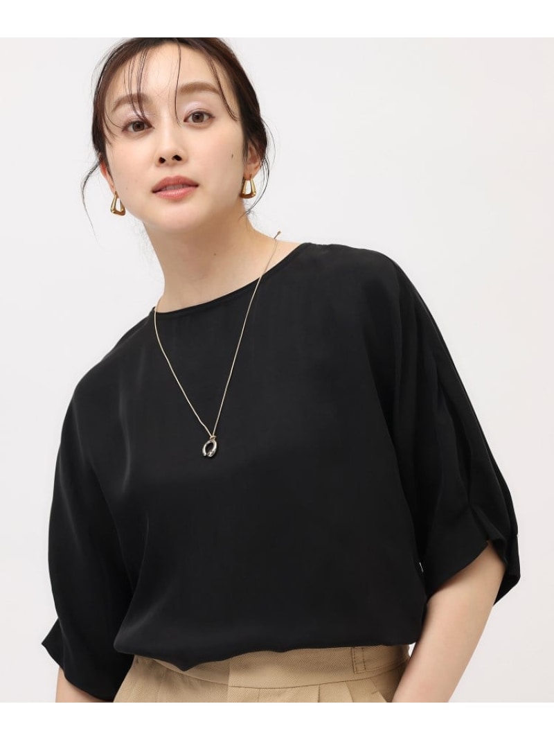 【楽天市場】【SALE／70%OFF】【セットアップ可能/パウダータッチ】シルキーキュプラ 半袖ブラウス UNTITLED アンタイトル ...