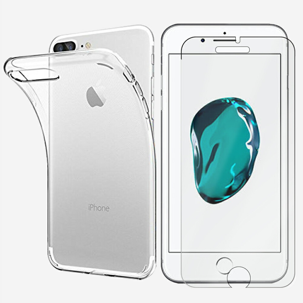 【楽天市場】【ブルーライトカット保護フィルム・TPU セット】iPhone7 plus ケース 衝撃吸収 2Dソフト保護フィルム + TPU素材 ソフト透明 クリア スマホケース アイホン7 ...