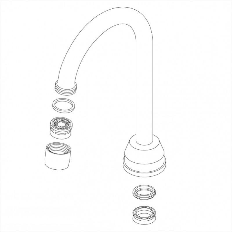 【楽天市場】KVK 【Z46353/800】 K335用吐水口パイプ KVK補修部品＞パイプ関連【NP後払いOK】：住宅設備のプロショップDOOON！！