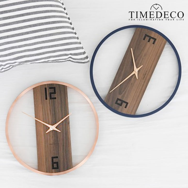 【楽天市場】タイムデコ 掛け時計 TIMEDECO 正規販売店 CIRCLE WOOD BAND WALL CLOCK サークル ウッド ...