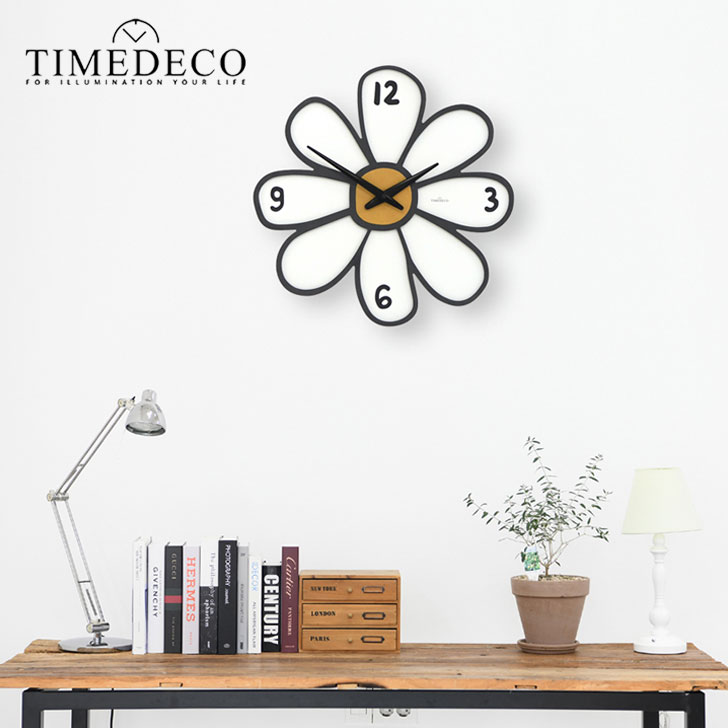 【楽天市場】タイムデコ 掛け時計 TIMEDECO 正規販売店 DAISY FLOWER WALL CLOCK デイジー フラワー ウォール ...