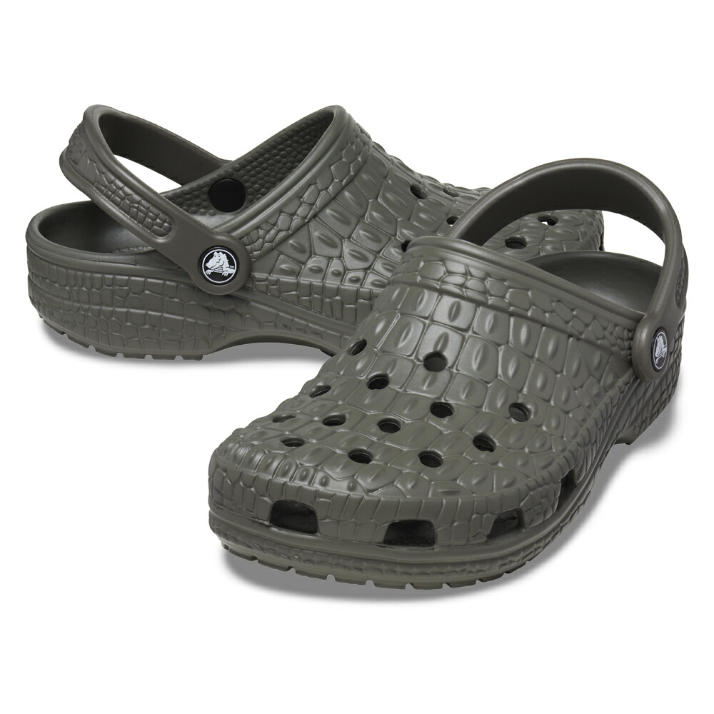 【楽天市場】クロックス クラシッククロッスキンクロッグ crocs CLASSIC CROCSKIN CLOG ダスティオリーブ(DUSTY ...