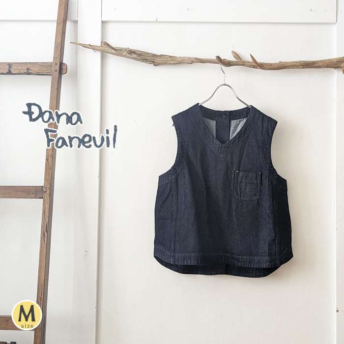【楽天市場】【セール20％】DANAFANEUIL ダナファヌル やわらかデニムベスト 重ね着 レディース 後ろボタン ベスト ワイド ゆったり 胸ポケット ナチュラル 大人カジュアル 春 夏 ...