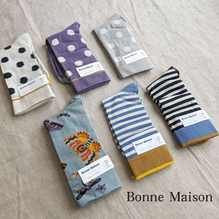 【楽天市場】Bonne Maison ボンヌメゾン さらさら履き心地のミドルソックス 独特の世界観と柄入り 22cm～24cm レディース ナチュラル 大人カジュアル 春 夏：urala ...