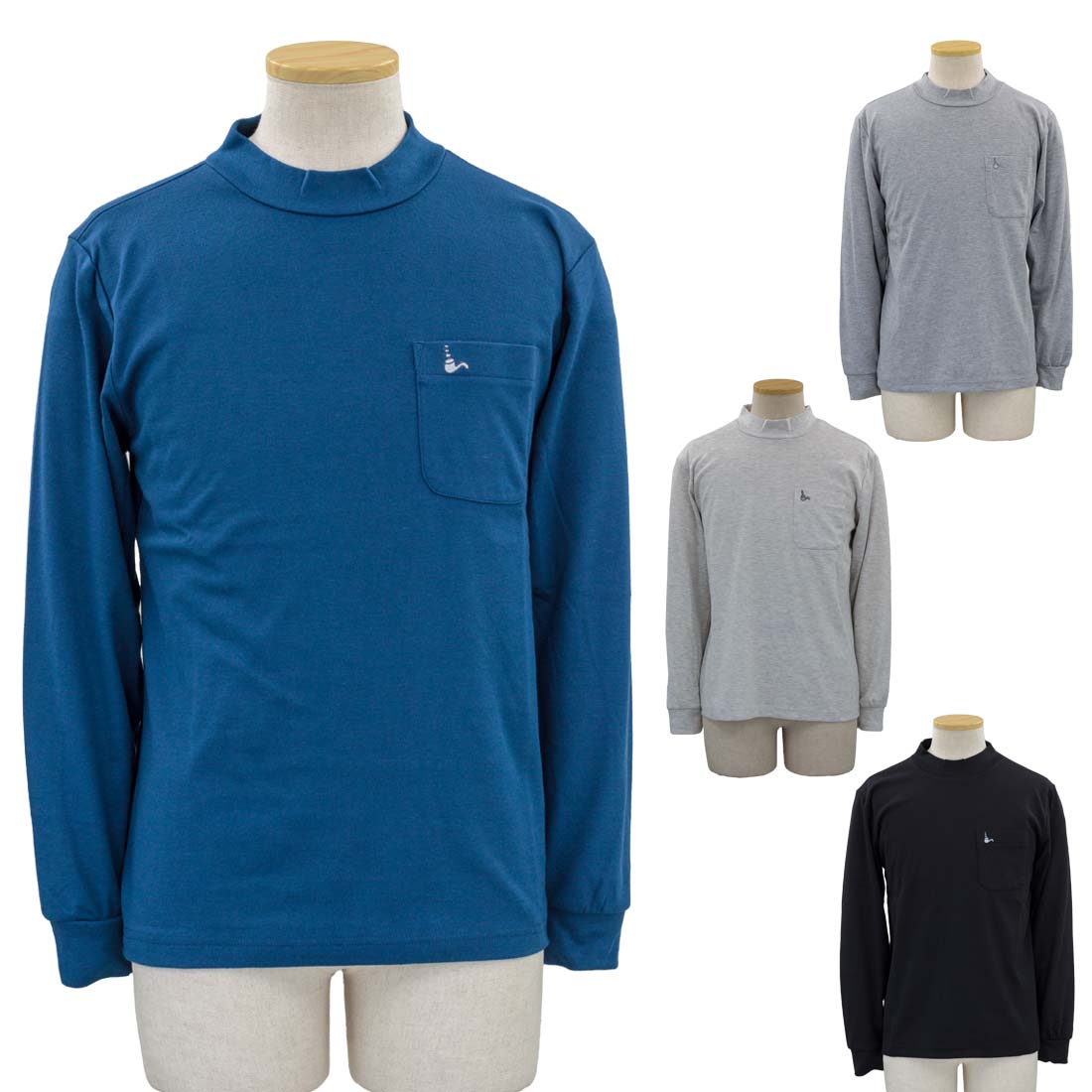 【楽天市場】トロイ TOROY Tシャツ ロンT 長袖 ハイネック ポケット付き シニアファッション 70代 80代 90代 父の日 敬老の日 ...