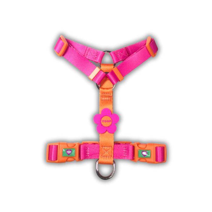 【楽天市場】※予約販売【TOOF】Flower Logo H Harness（ORANGE/PINK） 犬用品 ドッググッズ ハーネス ドッグ ...
