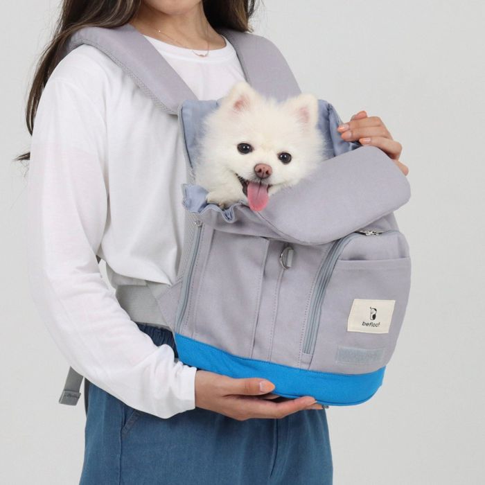 【楽天市場】即納【befloof】Forebag（Gray） 犬用品 ドッググッズ バッグ 犬用バッグ ドッグバッグ キャリーバッグ スリング ...