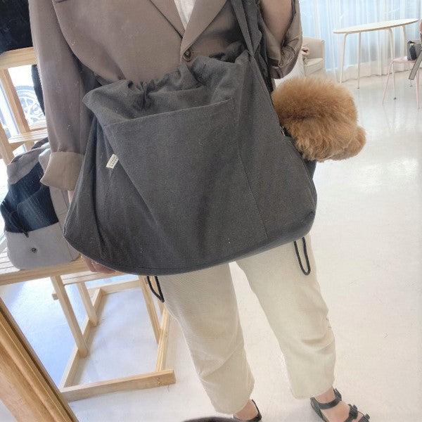 【楽天市場】即納【DOUBLE COMMA】MANDOO BAG（Dark Gray） バッグ スリング 犬用バッグ スリングバッグ ドッグ ...