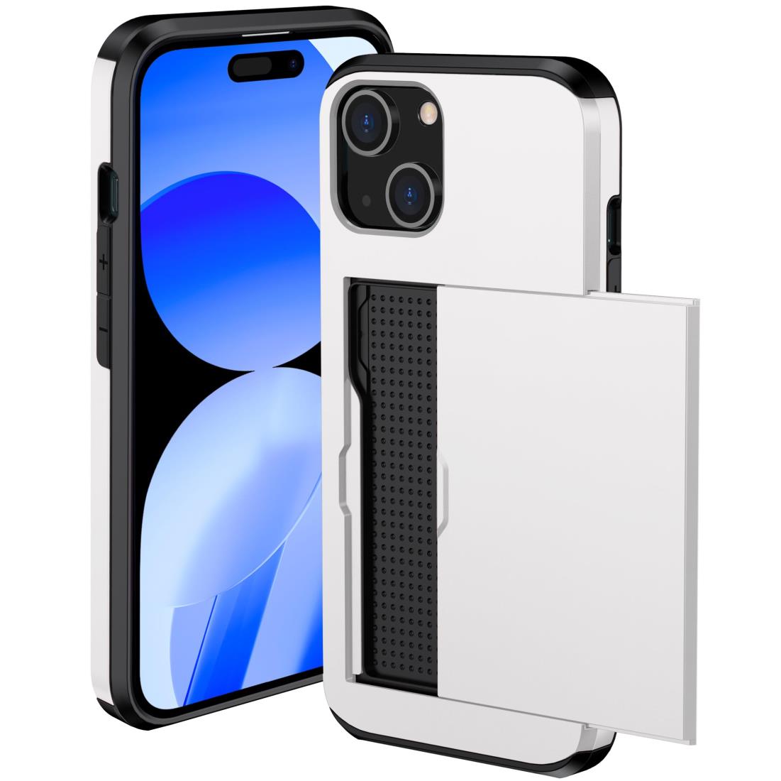 【楽天市場】iP ho ne13 ケース カード 収納 収納ケース 背面 対応 耐衝撃 衝撃 吸収 防塵 ICカード カード入れ カードケース ...