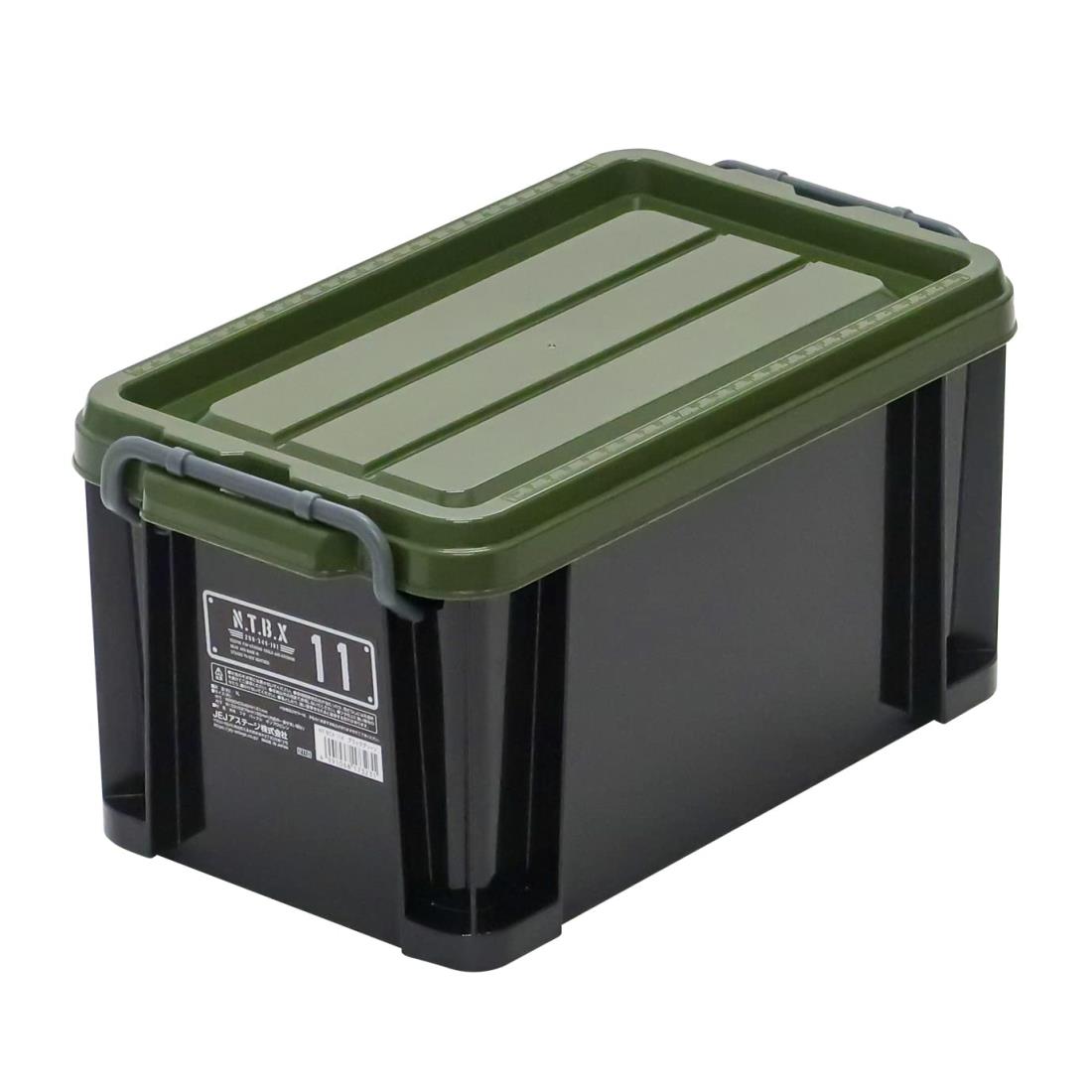 【楽天市場】JEJアステージ(JEJ Astage) 収納ボックス Xシリーズ NTボックス #11 ブラックグリーン 防災 幅20×奥行34×高さ18cm 日本製 積み重ね：URC