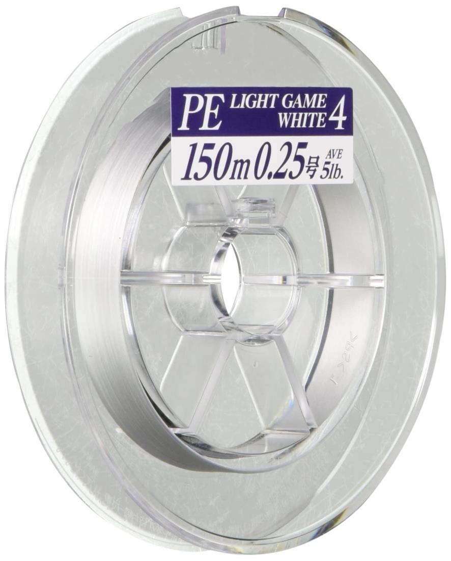 【楽天市場】ヤマトヨテグス(YAMATOYO) PEライン PEライトゲーム 150m 0.25号 5lb 4本 ホワイト：URC