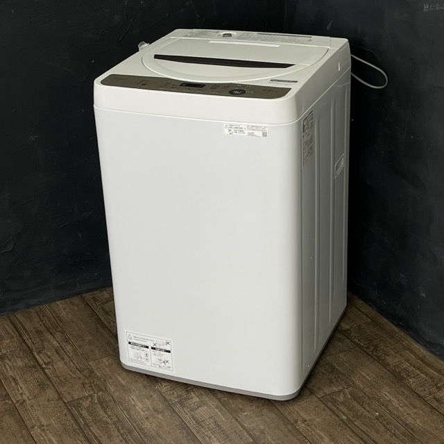 【楽天市場】【スーパーセール期間中限定！ポイント10倍】送料無料 シャープ 全自動電気洗濯機 【中古】 SHARP ES-GE6E-T ...
