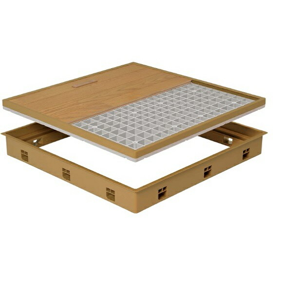 【楽天市場】高気密床下点検口【新品未開封】JOTO 城東テクノ SPF-R6060F15 MB ミディアムブラウン フローリング15mm 専用 ...