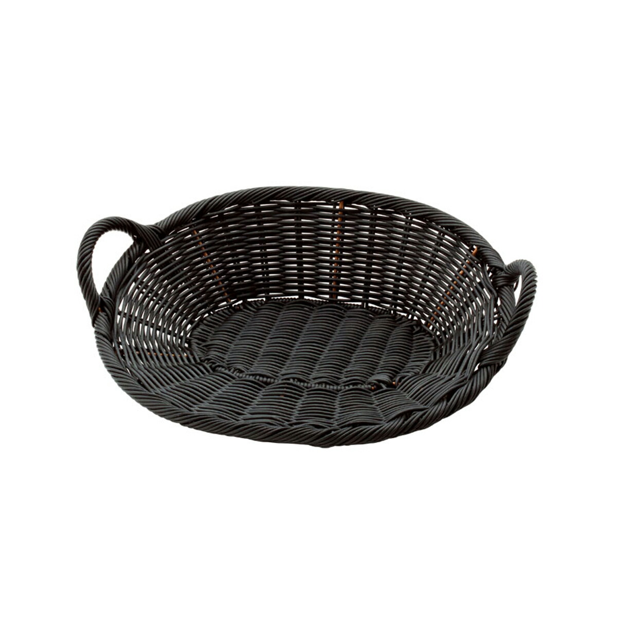 【楽天市場】小判型 ベーカリーバスケット 手付 ブラック 400(440)×330×120(126)：売り場サポート ウリサポ