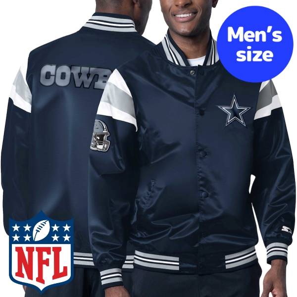 【楽天市場】【送料無料】 NFL公式 アメフト メンズ アウター バーシティジャケット スタジャン ジャンパー ダラス・カウボーイズ ...