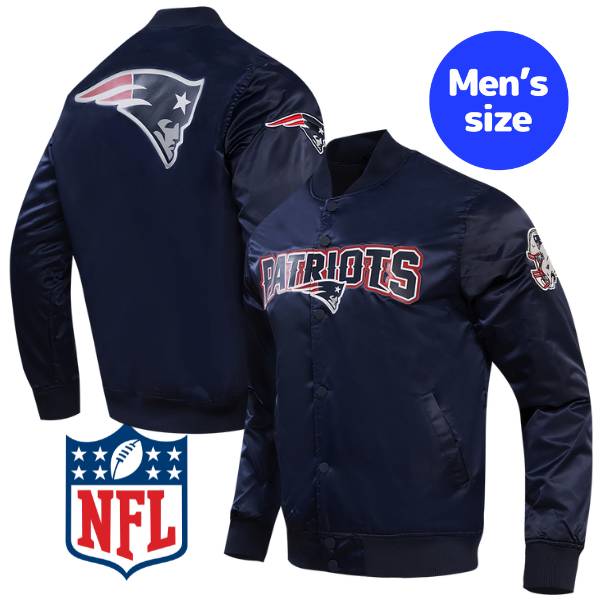 【楽天市場】【送料無料】 NFL公式 メンズ アウター ナイロンジャケット バーシティジャケット スタジャン アメフト ニューイングランド ...