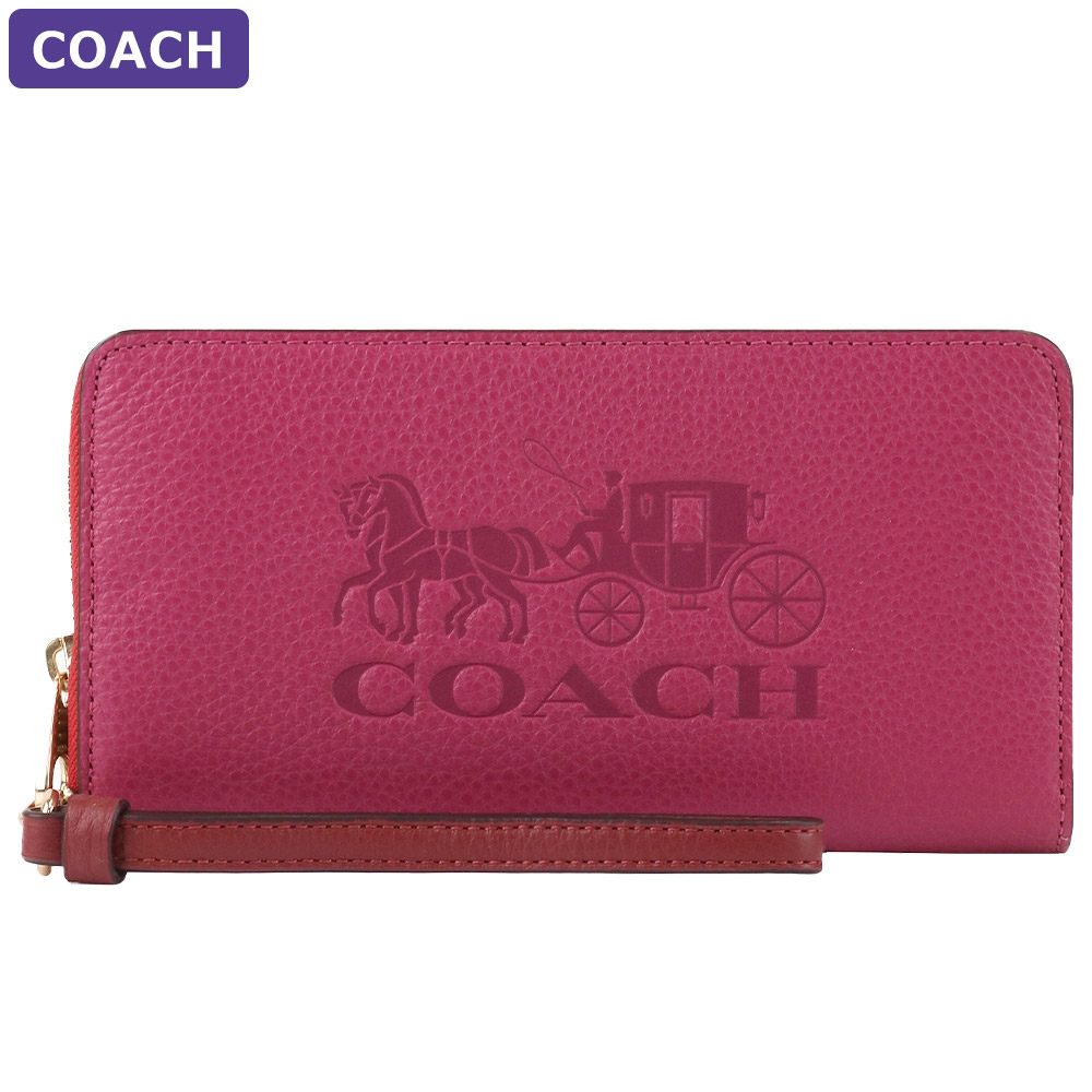 【楽天市場】コーチ COACH 財布 長財布 C5889 IMRPC ストラップ付 ラウンドジップ アウトレット レディース ウォレット 新作 ...