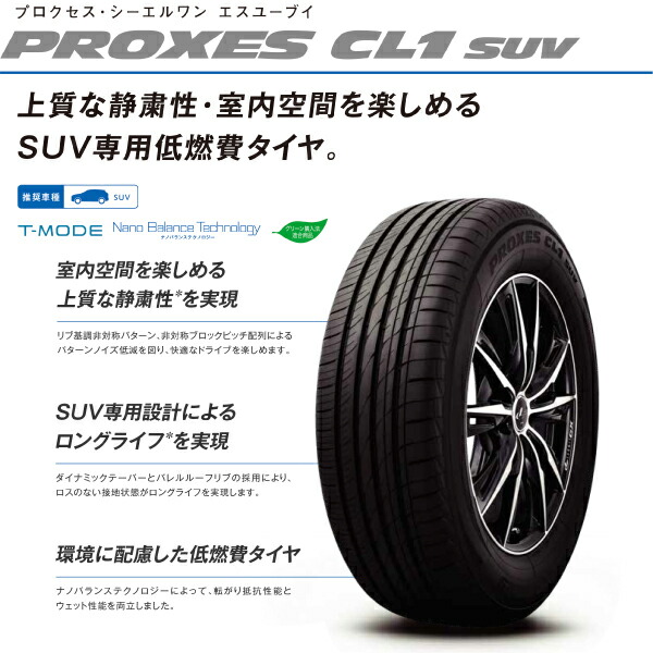 【楽天市場】225/55R19 99V【22年製】数量限定 プロクセス CL1 SUV PROXES SUV専用 トーヨー タイヤ TOYO TIRES 225-55-19 国産 低燃費 ...