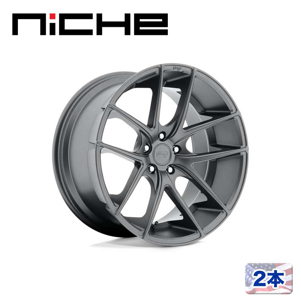 【楽天市場】【NICHE（ニッチェ）日本総代理店】20インチアルミホイール 2本汎用 M129 TARGA マットガンメタル20×8.5J ...
