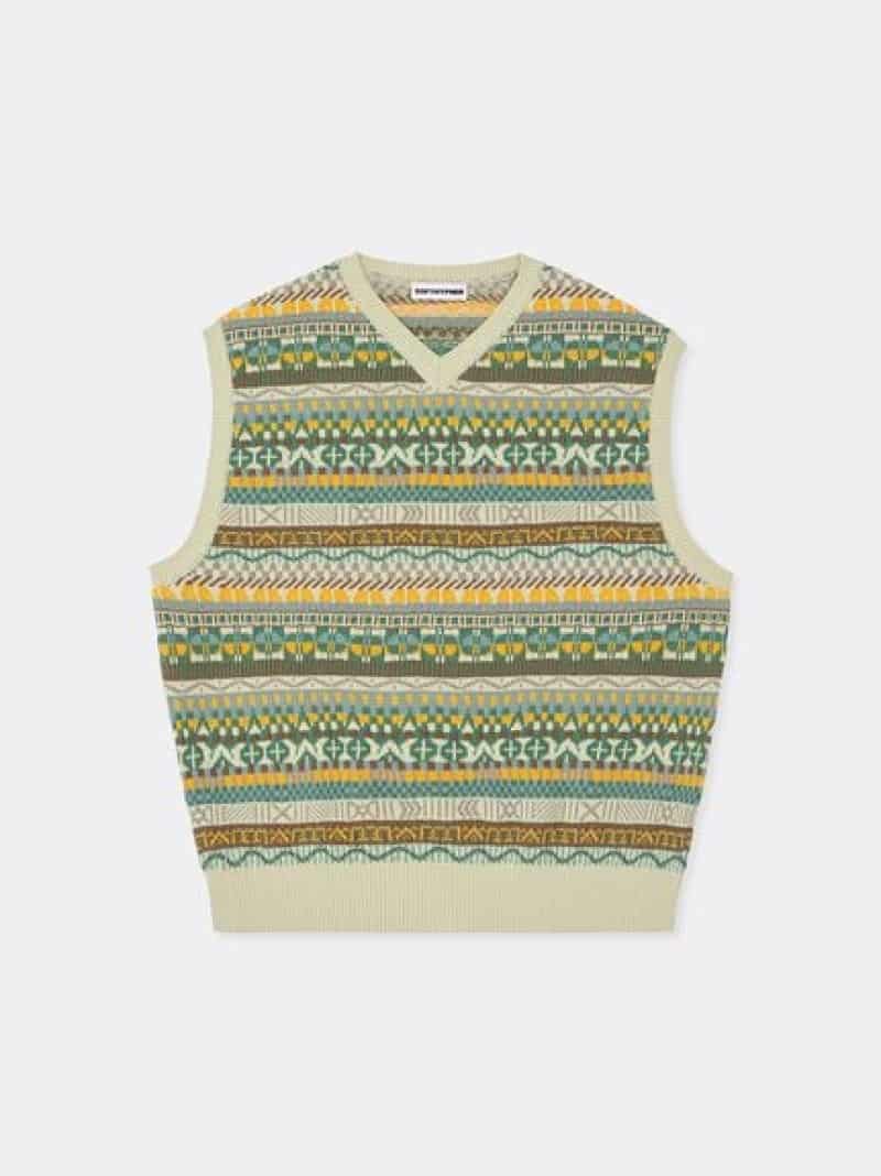【楽天市場】FAIR ISLE JACQUARD VEST SOFTHYPHEN ソフトハイフン トップス ニット【送料無料】[Rakuten ...