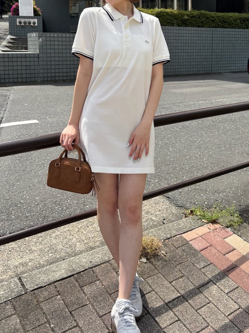 【楽天市場】LACOSTE/ポロワンピース SNIDEL スナイデル ワンピース・ドレス ワンピース ホワイト ピンク グリーン【送料無料】[Rakuten Fashion ...
