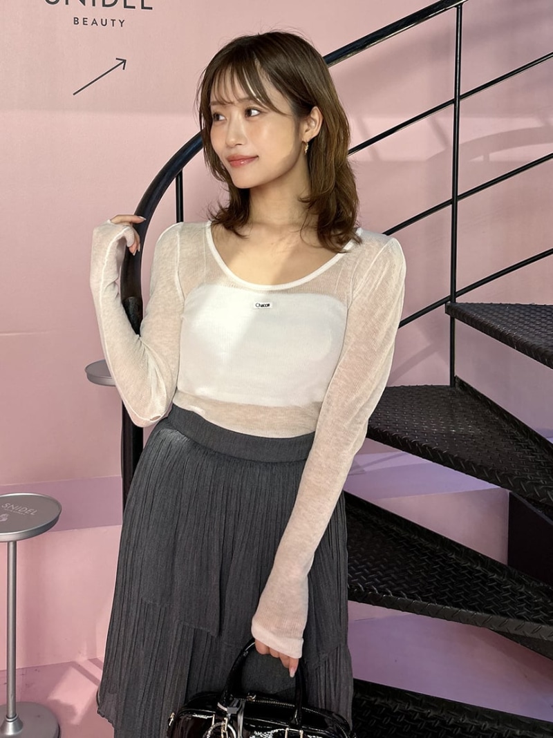 【楽天市場】【Chacott】シアーリブニット SNIDEL スナイデル トップス ニット ホワイト ピンク ワインレッド【送料無料】[Rakuten Fashion]：USAGISTORE ...