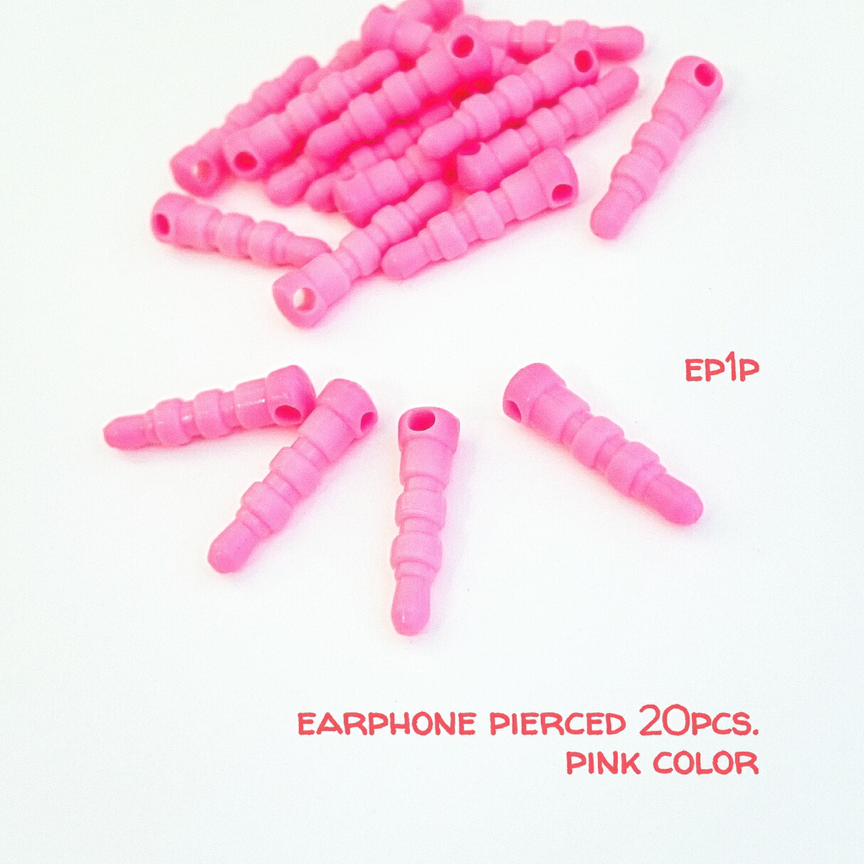 【楽天市場】【最大2000円OFF】マラソン限定クーポン！良品のみ20本！イヤホンジャックアクセサリー土台 ピンク：うさぎの素材屋さん 楽天市場店