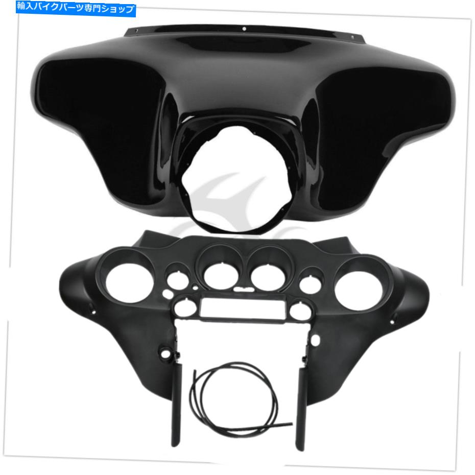 【楽天市場】Inner Fairing Harley Touring flhx 96-13のための黒いABSプラスチックバットウィングインナー ...