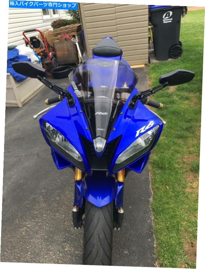【楽天市場】Mirror ヤマハYZF R6 R1 YZF600R YZF750Rのためのオートバイ黒の背面図サイドミラー ...