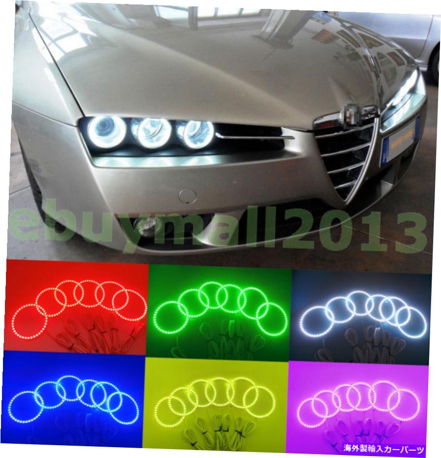 【楽天市場】USヘッドライト Alfa Romeo 159 Brera Spider 2005 2009 2009 2011 RGB Halo Ring Angel Eye For Alfa ...