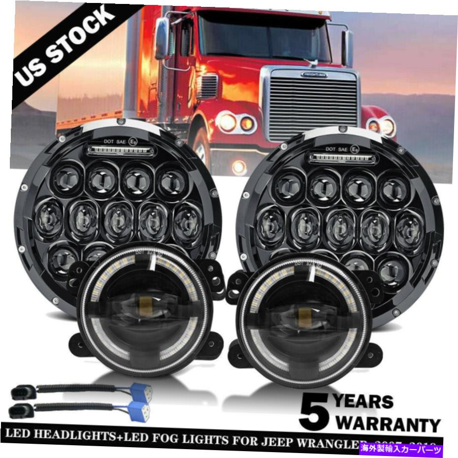 【楽天市場】USヘッドライト FreightLiner Coronado 7 ''インチDRL LEDヘッドライトプロジェクター+ 4 ...