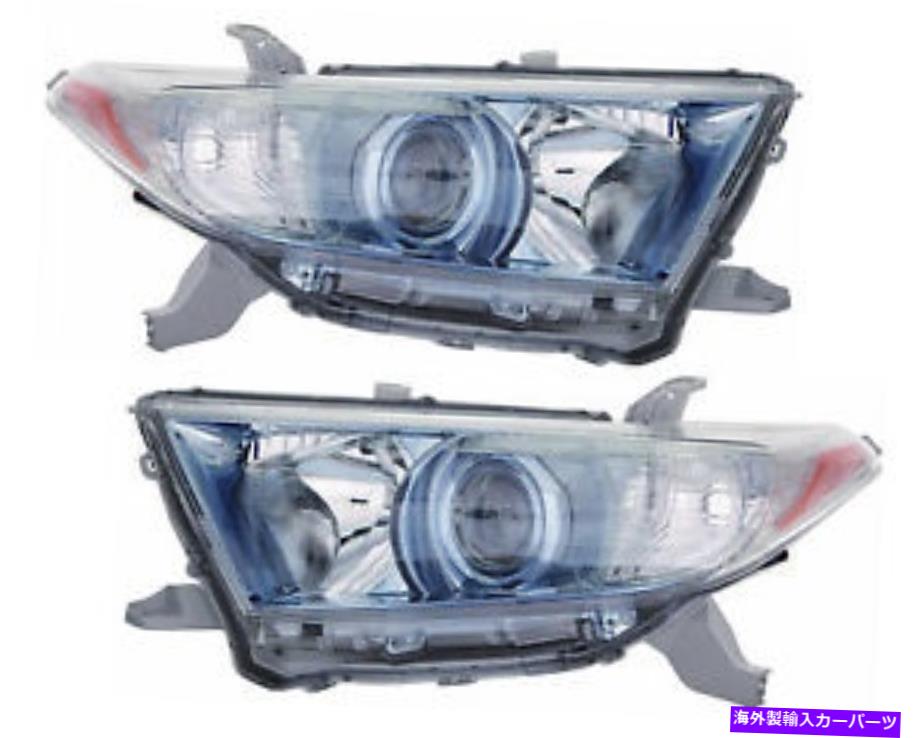 【楽天市場】USヘッドライト 2011年2012年2013年トヨタハイランダーハイブリッドヘッドライトペアセット For 2011 2012 ...