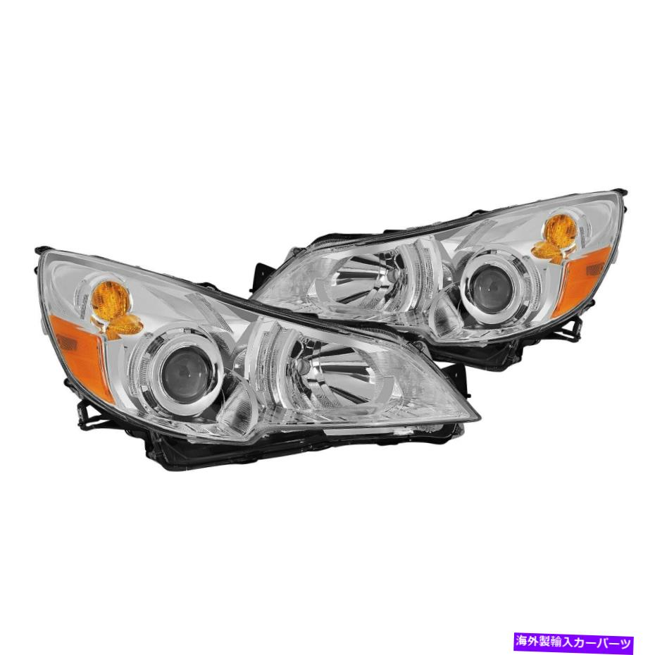 【楽天市場】USヘッドライト Subaru Outback 10-14 Lumen Chromeファクトリースタイルプロジェクターの ...