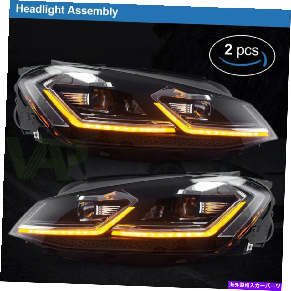 【楽天市場】USヘッドライト フォルクスワーゲンゴルフMK7 2014-2015 LED DRLアフターマーケットヘッドライトアセンブリペア ...