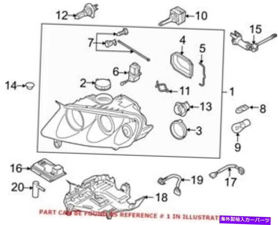 【楽天市場】USヘッドライト volkswagen 7L6941018BLのための本物のOEM正面右ヘッドライトアセンブリ Genuine ...