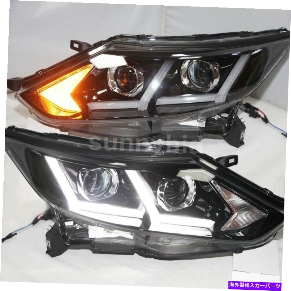 【楽天市場】USヘッドライト 2016-2017日産Qashqai Dualis LEDストリップヘッドランププロジェクターレンズLF ...