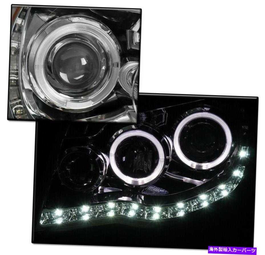 【楽天市場】USヘッドライト 2005-2011トヨタタコマトラックLED Halo DRLクロムプロジェクターヘッドライトランプ FOR ...