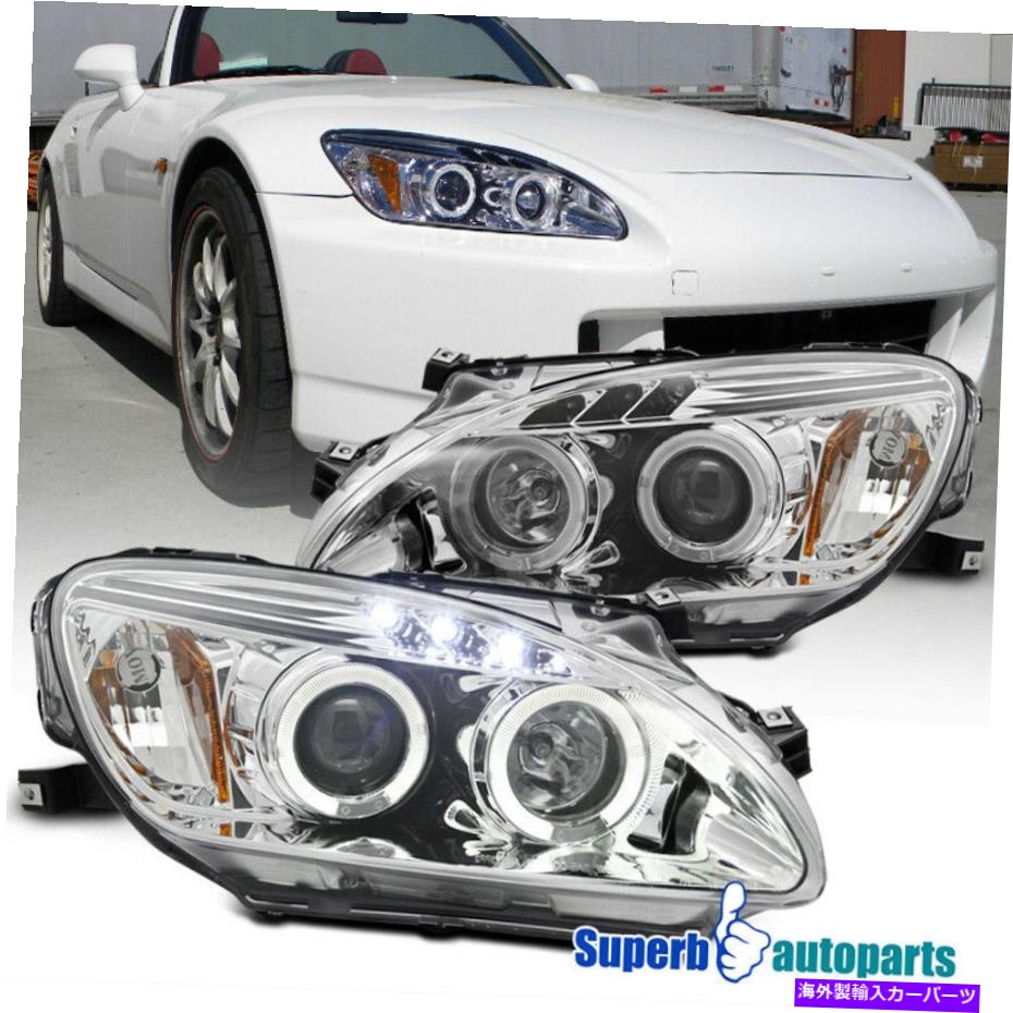 【楽天市場】USヘッドライト 2004-2009 Honda S2000 LEDデュアルハロープロジェクターヘッドライトランプ For ...