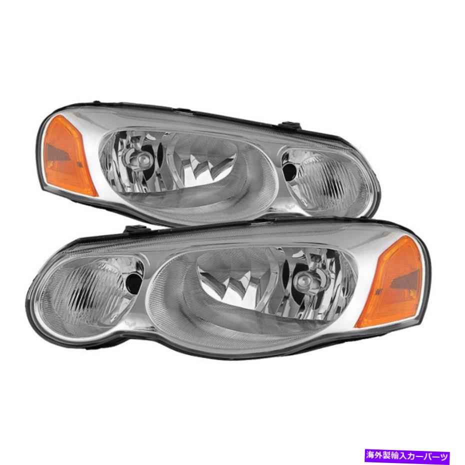 【楽天市場】USヘッドライト Chrysler 04-06 Sebing 4DR /コンバーチブルクロームハウジング交換ヘッドライト Fit ...