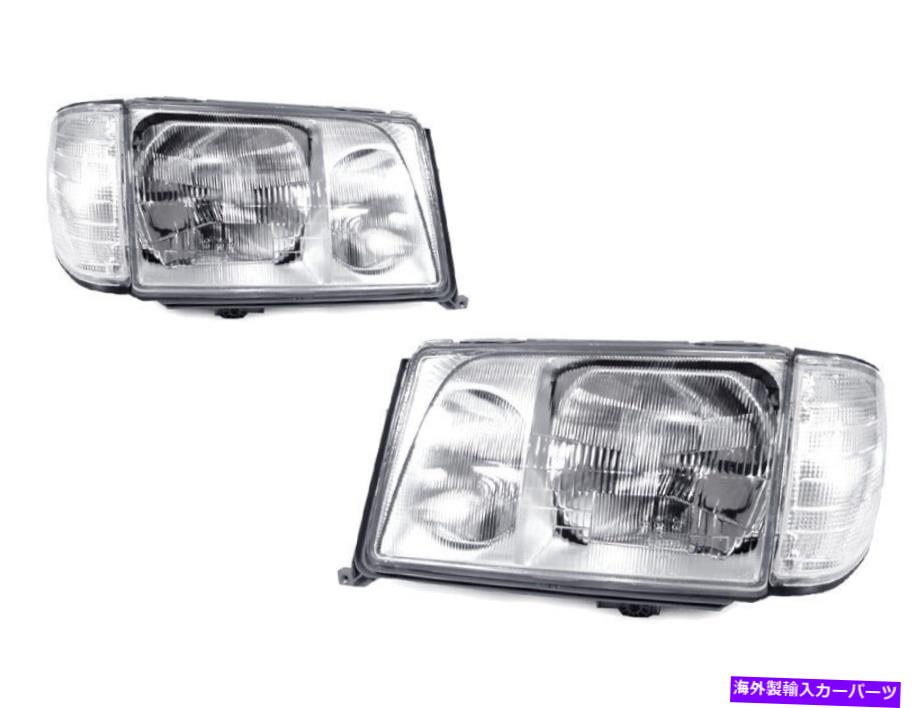 【楽天市場】USヘッドライト DEPO 1994-1995メルセデスベンツW124ユーロガラスヘッドライト+コーナーライトセット DEPO ...