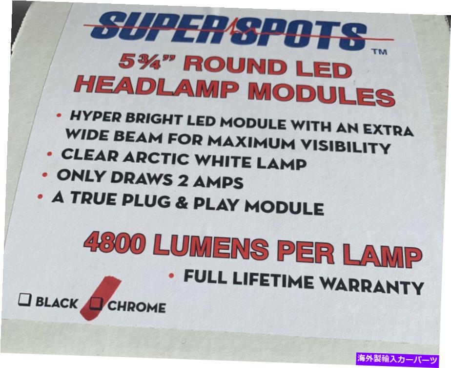 【楽天市場】USヘッドライト ハーレーダビッドソンスーパースポット5 3/4 "ラウンドLEDヘッドランプモジュール44168クロム ...