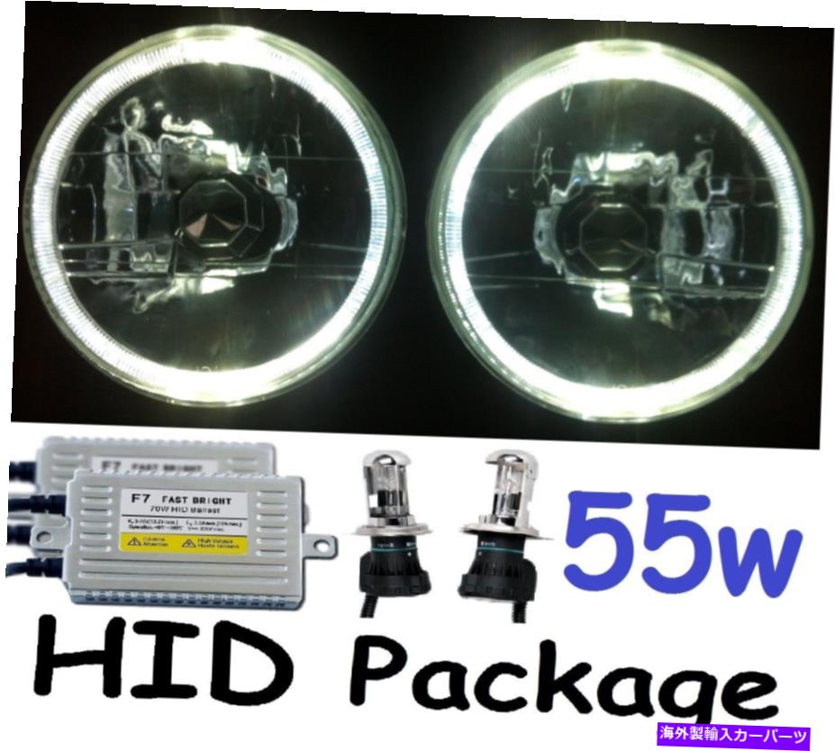 【楽天市場】USヘッドライト ホワイト7 "ラウンドライト＆H4 55W HIDキットシボレーシェフシボレーベルエアC10 C20 C30 ...