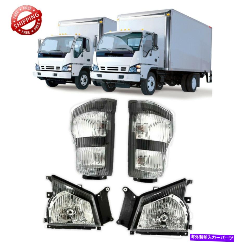 【楽天市場】USヘッドライト FITS 2006 2007 Isuzu NPR NQR 2006 GMC Wシリーズヘッドライト左/右 ...