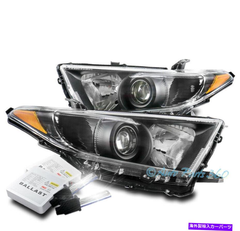【楽天市場】USヘッドライト 11-13トヨタハイランダプロジェクターヘッドライトヘッドランプランプブラックW / 8K HIDキット FOR ...